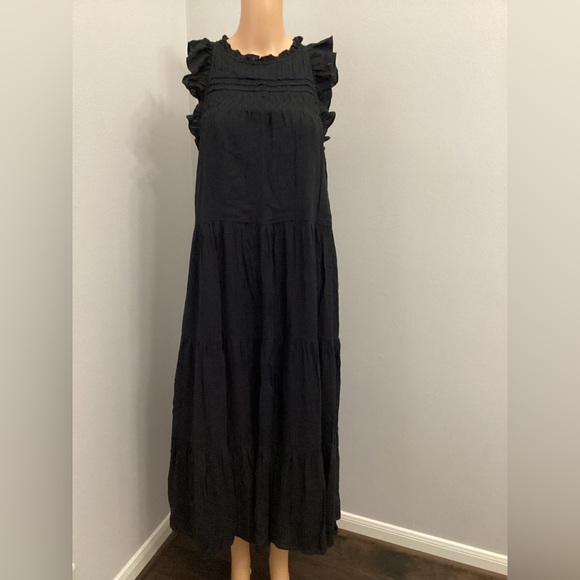 LOFT | Dresses | Loft Black Tiered Maxi Dress | Poshmark